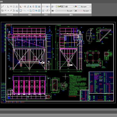 KST185-SYMP70-6脉冲喷吹420只布袋式除尘器全套CAD设计生产图纸