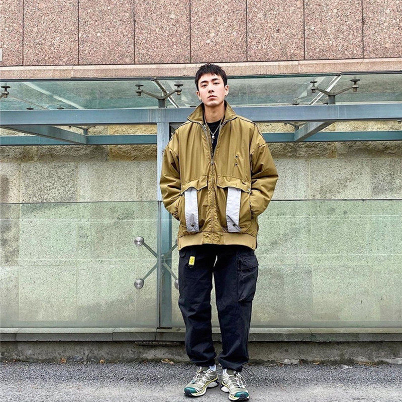 BEAMS SSZ AH.H日系长谷川联名监制百搭宽松刺绣男女夹克外套_虎窝淘