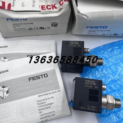 原装正品德国FESTO费斯托压力表SPAB-B2R-G18-2P-M8/553146现询价