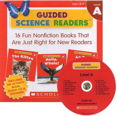 现货 美国进口Guided Science Readers Level A（16本1本练习册1张CD）