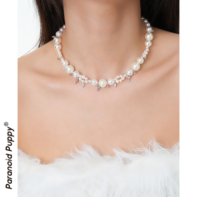 浪漫陷阱~闪锆珍珠锁骨链