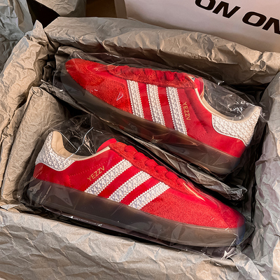 美式复古红色德训鞋男女款板鞋2026春季新款厚底百搭运动休闲鞋子