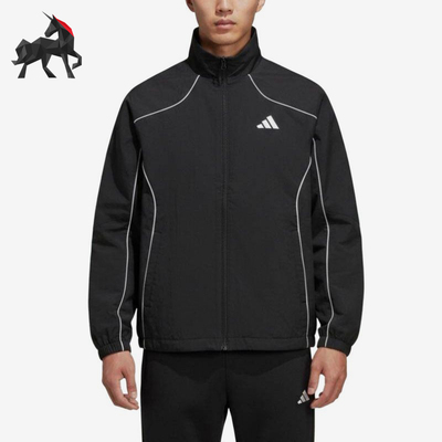 Adidas/阿迪达斯正品新款男黑白色训练健身经典夹克外套KY9983