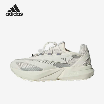 Adidas/阿迪达斯正品LIGHTBLAZE新款女经典米白灰色跑步鞋JR7246