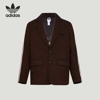 Adidas/阿迪达斯正品三叶草男士潮流休闲梭织宽松西装外套KU5616