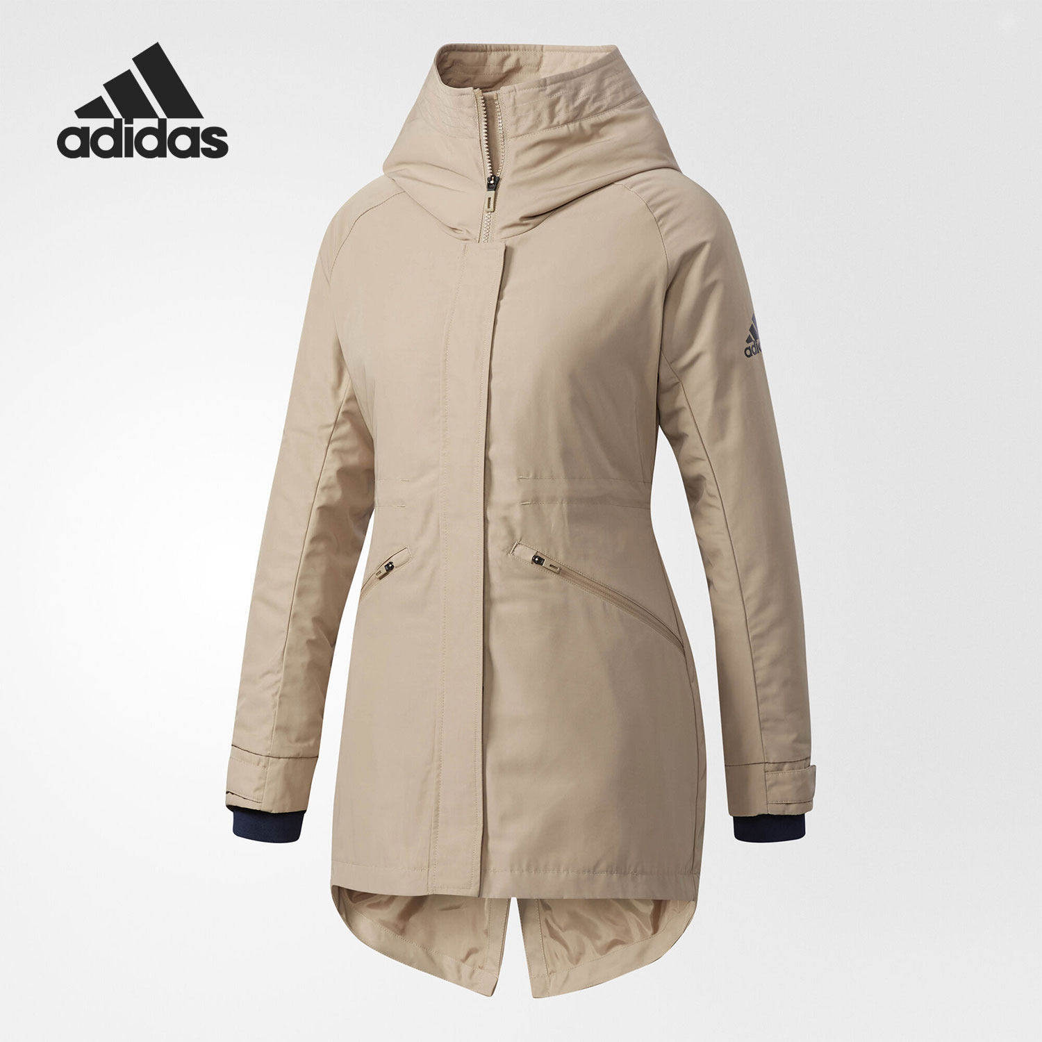 Adidas/阿迪达斯正品新款运动休闲女子两件套连帽棉服外套 BQ8679