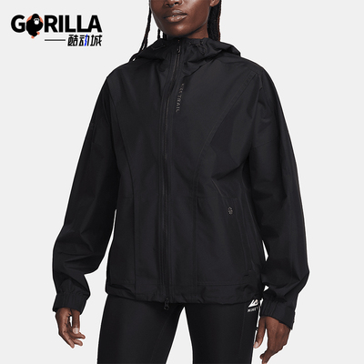 Nike/耐克正品女士字母刺绣时尚连帽休闲经典夹克外套FB7642-010
