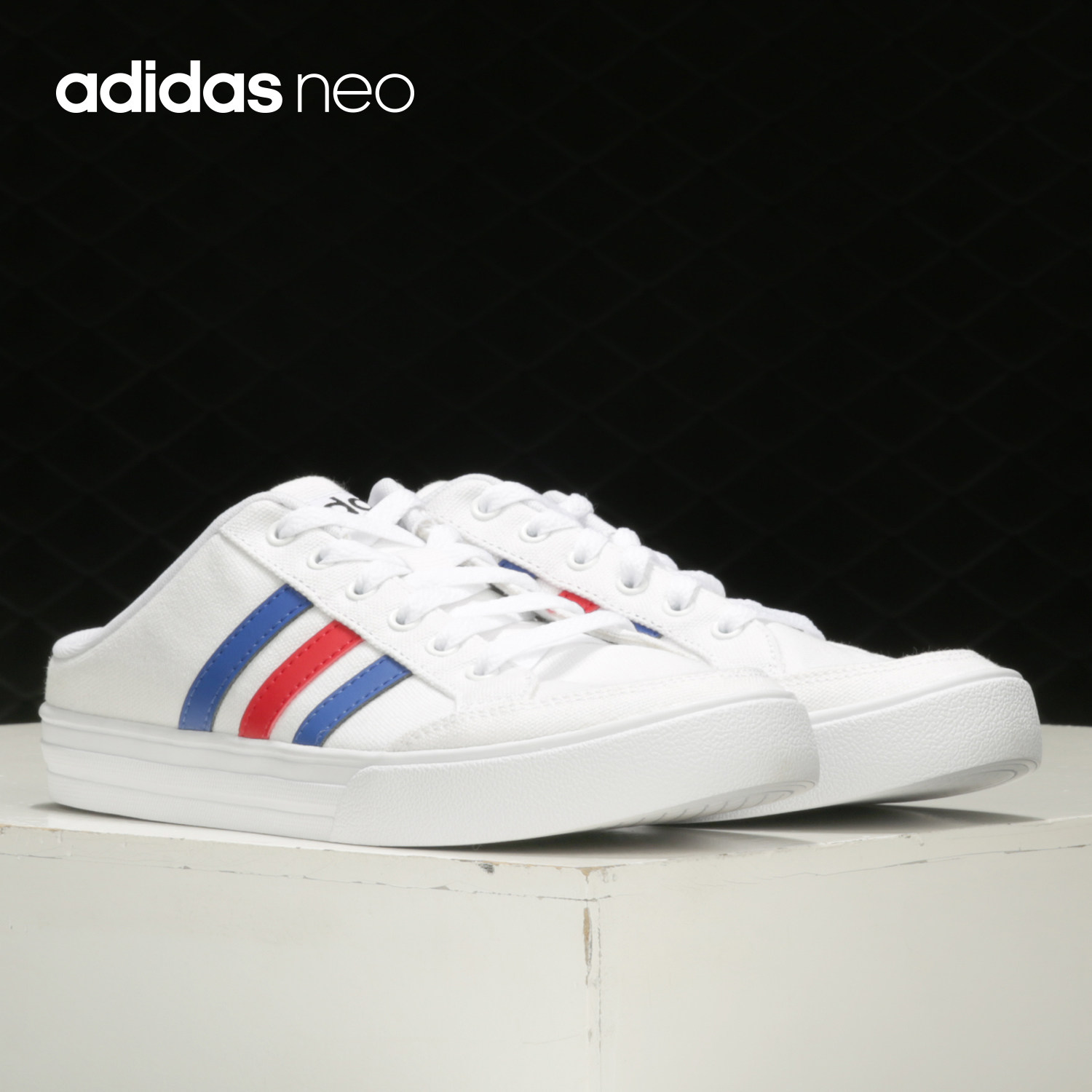 Adidas/阿迪达斯正品NEO VS SET MULE 男女半拖休闲帆布鞋 FX4848 - 小编推荐 - WePost 全民代运 ...