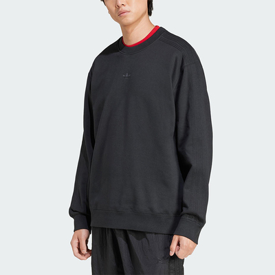 Adidas/阿迪达斯正品三叶草男士休闲保暖圆领日常宽松卫衣JC9574