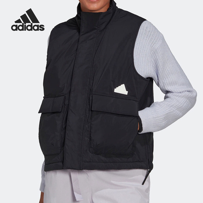 Adidas/阿迪达斯正品新款女士经典立领保暖户外棉马甲HG4377