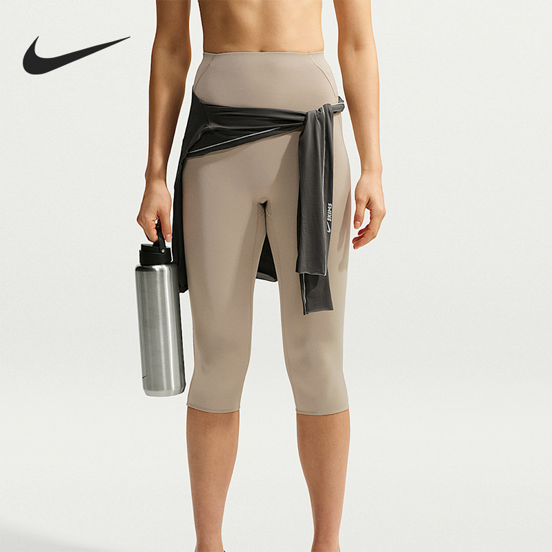Nike/耐克官方正品新款女士中长紧身透气运动七分裤IR8679-096