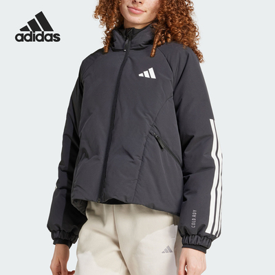 阿迪达斯女士保暖连帽羽绒服