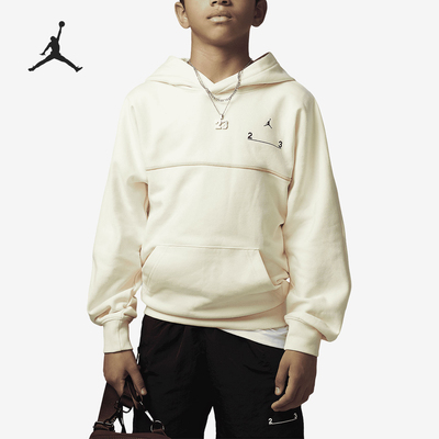 耐克大童针织休闲连帽卫衣