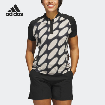 Adidas/阿迪达斯正品夏季女子高尔夫运动短袖POLO衫HS8950