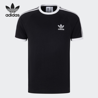 Adidas/阿迪达斯正品三叶草男士运动修身短袖圆领T恤KB2459