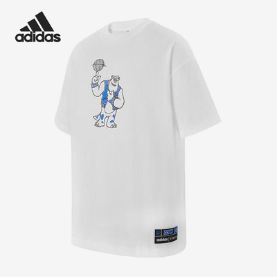 Adidas/阿迪达斯官方正品圆领短袖T恤新款男白色短袖T恤KG7141