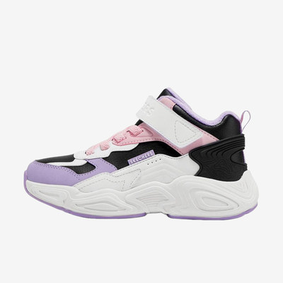 Skechers斯凯奇正品大童款舒适柔软运动中帮休闲鞋319425L-BKLP
