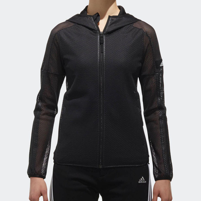 Adidas/阿迪达斯正品外套女19秋季运动服透气休闲连帽外套CV5489