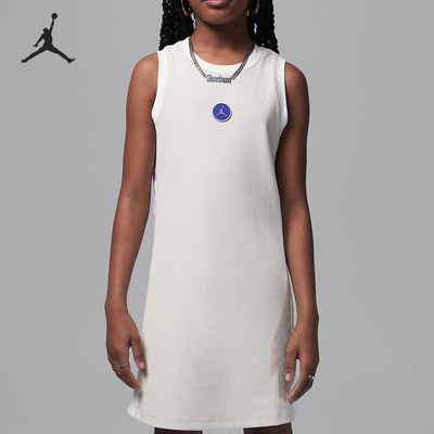 Nike/耐克正品JORDAN大童罗纹针织套头透气连衣裙II3564-104