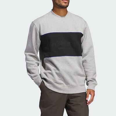 Adidas/阿迪达斯正品三叶草男士拼接时尚卫衣套头卫衣IY1624