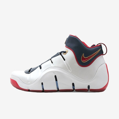 Nike耐克正品Lebron4Playoffs男中帮拼色篮球鞋314647-161