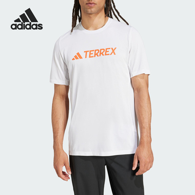 阿迪达斯男士宽松运动套头短袖