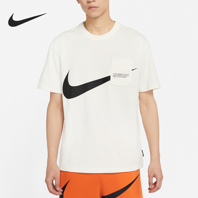 耐克男士圆领套头透气印花短袖