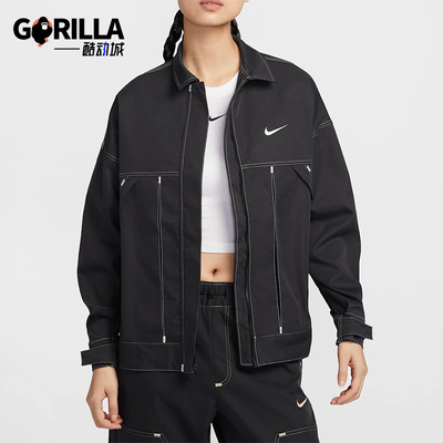 Nike/耐克正品新款女士拼接宽松梭织翻领夹克外套IB5588-010