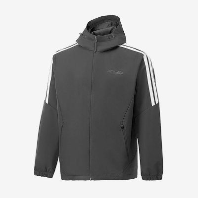 Adidas/阿迪达斯正品新款男深灰白色运动经典休闲连帽夹克KQ7851
