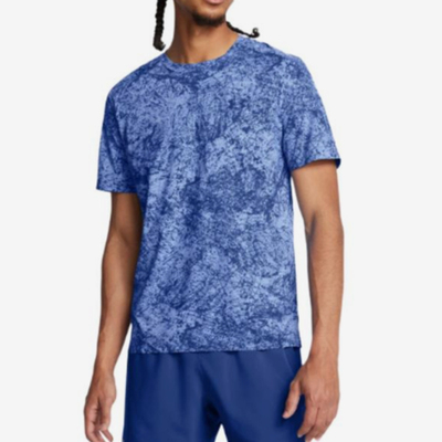 UA/安德玛正品LaunchElite男士时尚印花透气运动短袖1382615-432