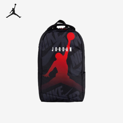 Nike耐克正品Jordan男女大容量满印字母印花双肩背包9A0484-G34