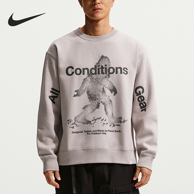 耐克男士圆领套头透气运动卫衣