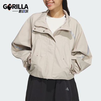 阿迪达斯女士短款简约户外外套