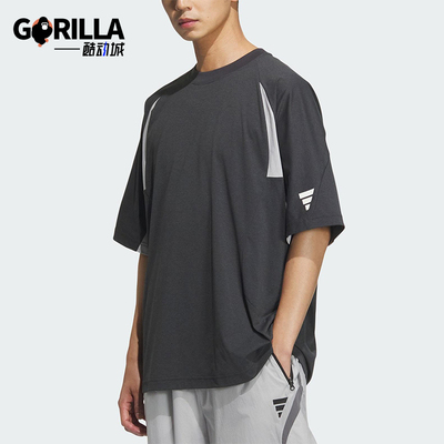 Adidas/阿迪达斯正品FOS T-SHIRT男士圆领透气宽松休闲短袖JY8056