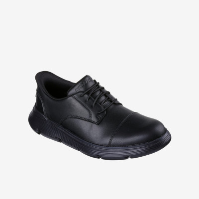 Skechers斯凯奇正品Garza男日常运动经典复古休闲皮鞋205310-BBK