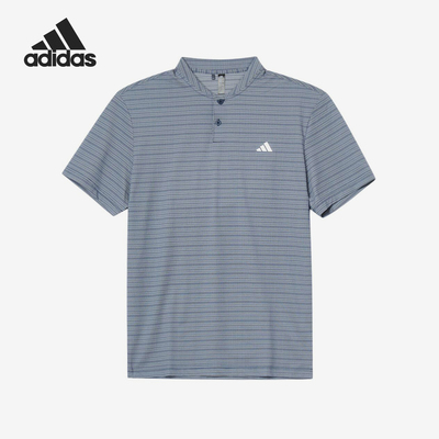 Adidas/阿迪达斯正品新款男蓝灰色高尔夫经典短袖POLO衫KB6782
