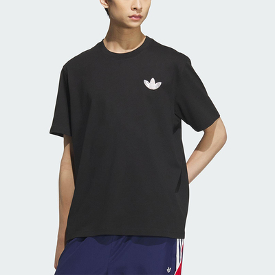 Adidas/阿迪达斯正品三叶草男女透气针织休闲柔软短袖T恤KC3119
