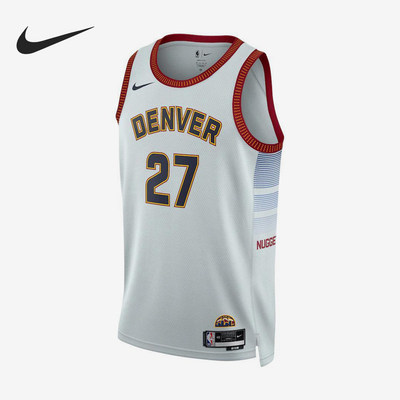 Nike耐克正品NBA掘金队穆雷27号男女速干篮球背心DO9591-043