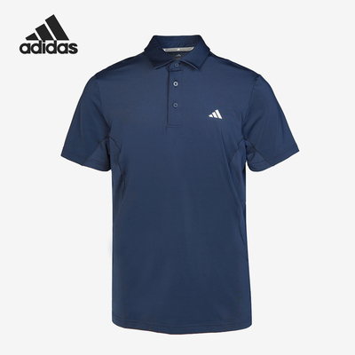Adidas/阿迪达斯官方正品新款男女蓝色清爽休闲短袖POLO衫KD7246