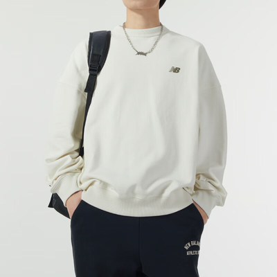 New Balance新百伦正品字母印花男款套头卫衣AMT41330-CIC