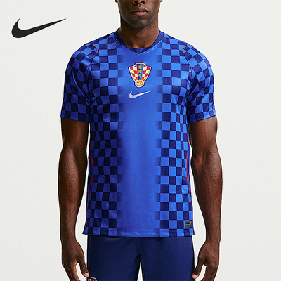 Nike/耐克正品克罗地亚客场男士透气运动训练短袖T恤IO8619-455