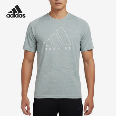 Adidas/阿迪达斯正品男士圆领套头短袖运动休闲透气T恤KC8391