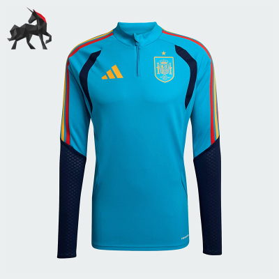 Adidas/阿迪达斯正品2025冬季款男士套头立领拼接足球上衣KA8196