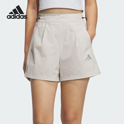 Adidas/阿迪达斯官方正品舒适夏季女士梭织透气跑步短裤JM8827