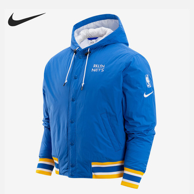 Nike/耐克正品布鲁克林篮网队NBA男子夹克保暖棉服DR2435-463