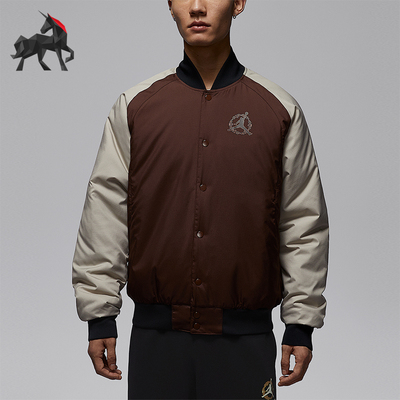 Nike/耐克正品JORDAN男士休闲立领拼接保暖运动棉服IQ3966-216
