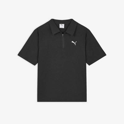 Puma彪马正品City SHADE男半拉链短袖宽松凉感翻领衫694467-01