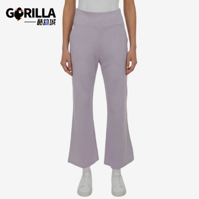 Adidas/阿迪达斯正品新款女浅紫色纯色经典松紧腰休闲裤KW4675