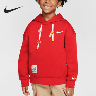 Nike/耐克正品新款小童连帽套头时尚宽松长袖卫衣IH0982-657