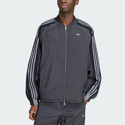 Adidas/阿迪达斯正品三叶草男士运动通勤休闲宽松拉链外套KX4831